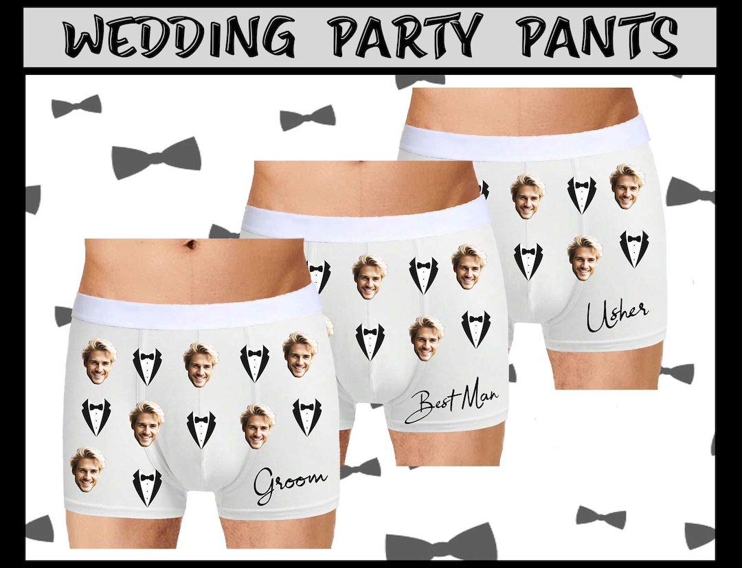 Wedding Party Pants Boxer Briefs | Groom Best Man Tux Customised ...