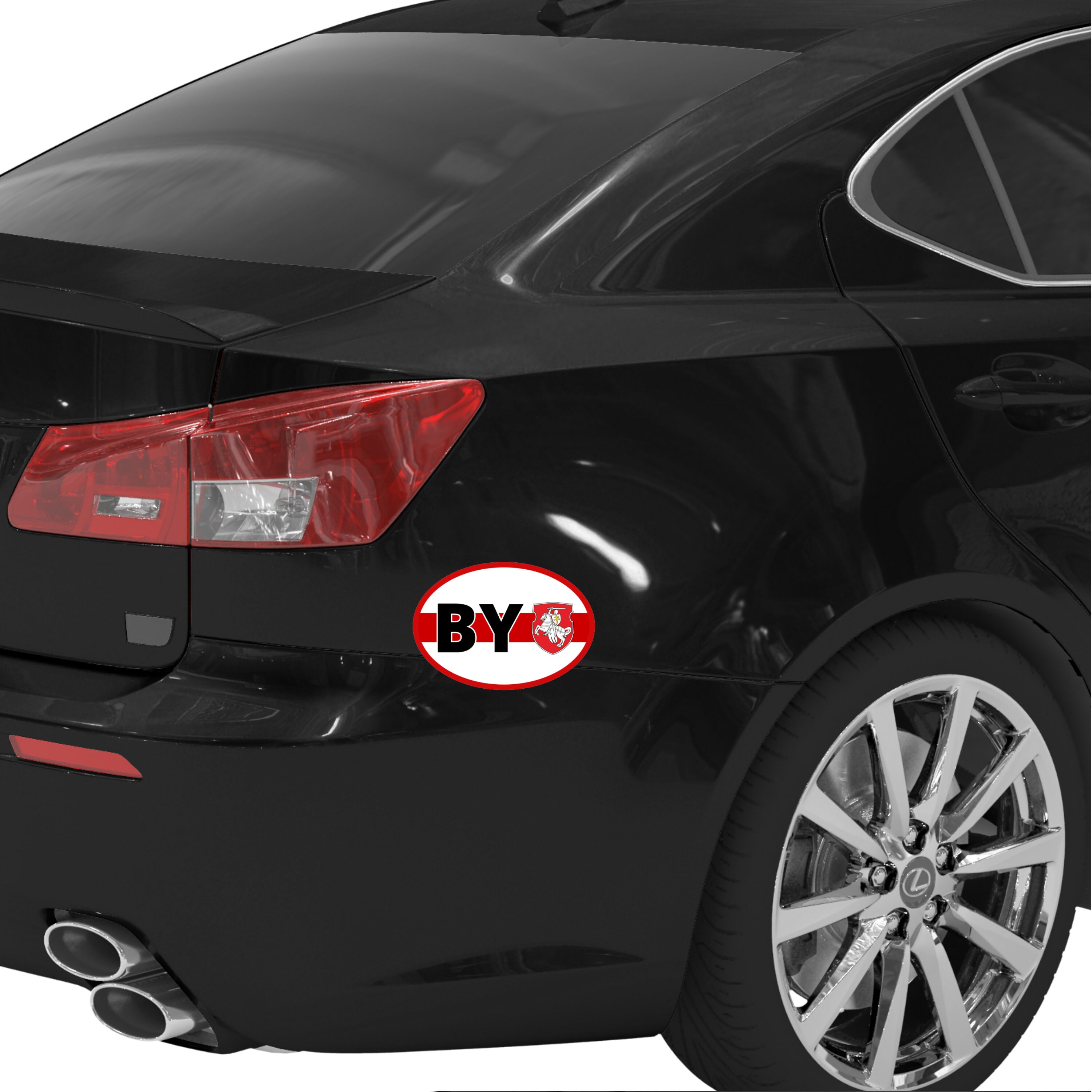 Belarusian Sticker Pagonya Flag Waterproof Car Decal Support Belarus ...