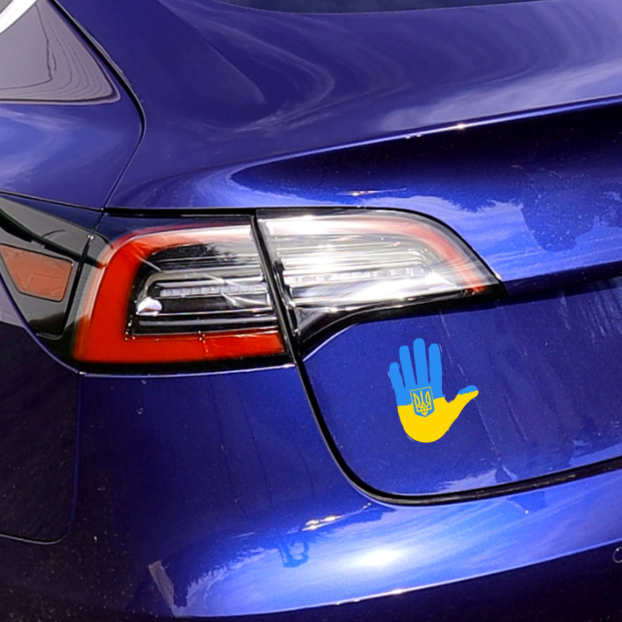 I Stand With Ukraine Car Sticker, National Ukrainian Flag to Support ...