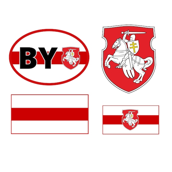 Belarusian Sticker Pagonya Flag 1991 Waterproof Car Decal - Etsy