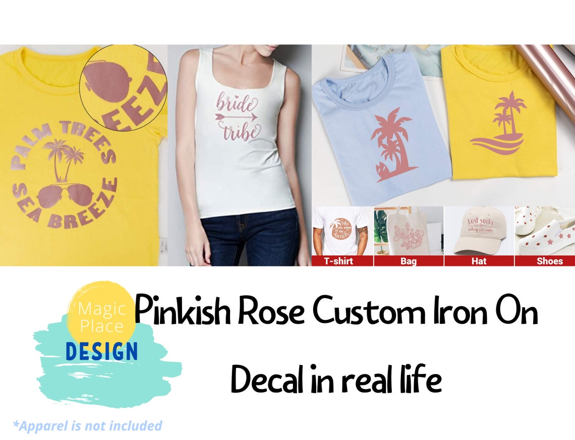 Custom Iron on Vinyl Decals for T-shirts, DECAL ONLY! Personalized Heat ...