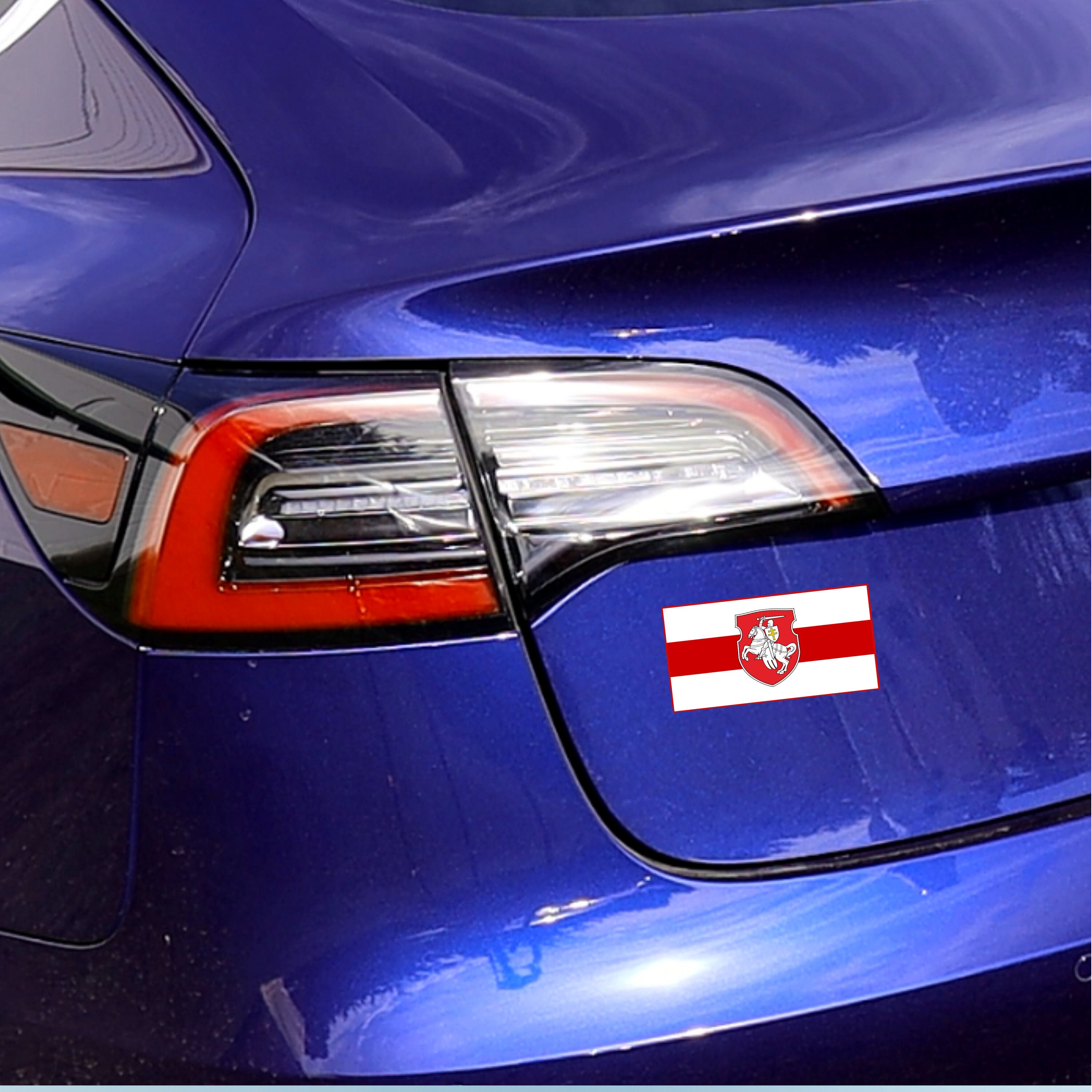 Belarusian Sticker Pagonya Flag 1991 Waterproof Car Decal | Belarus ...