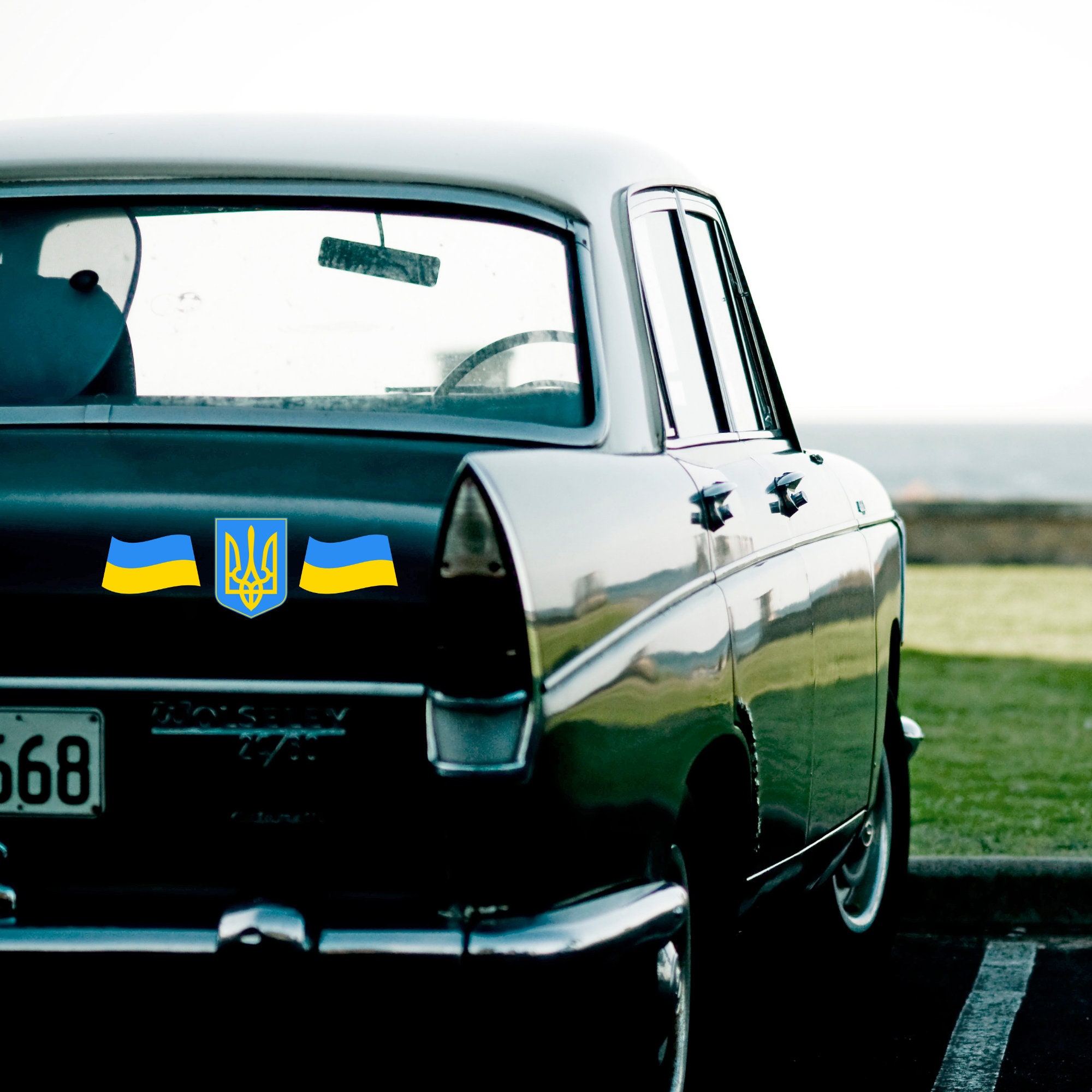 Ukrainian Flag Vinyl Car Bumper Decal, I Stand With Ukraine National ...