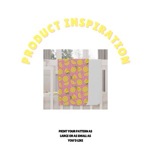 Summer Inspired Pink Lemonade Pattern Features Hand Drawn Lemons and Drops, Seamless Repeat ...