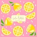 Pink Lemonade Pattern, Hand Drawn Lemons, Seamless Repeat (PNG Digital ...