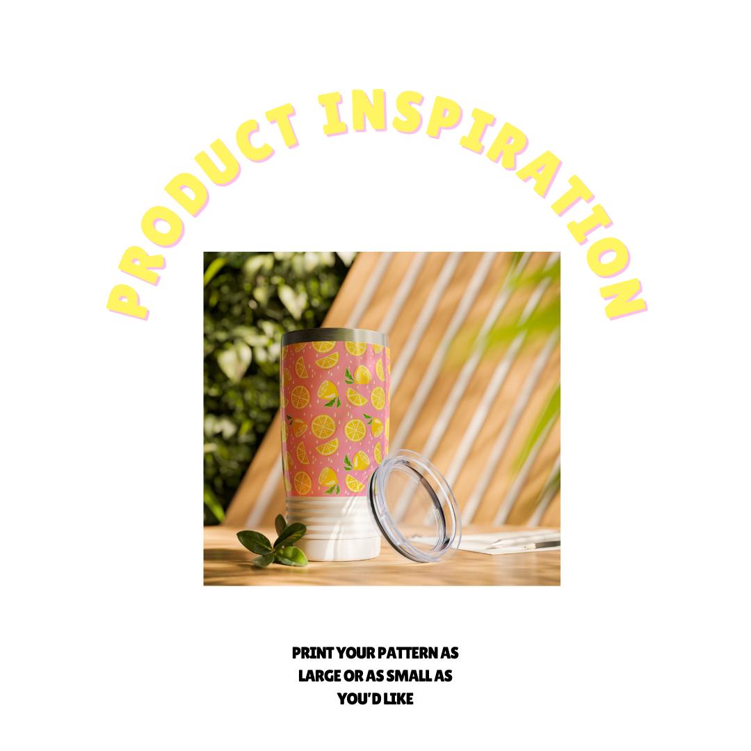 Pink Lemonade Pattern, Hand Drawn Lemons, Seamless Repeat (PNG Digital ...