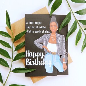 Boujee Birthday Card - Etsy