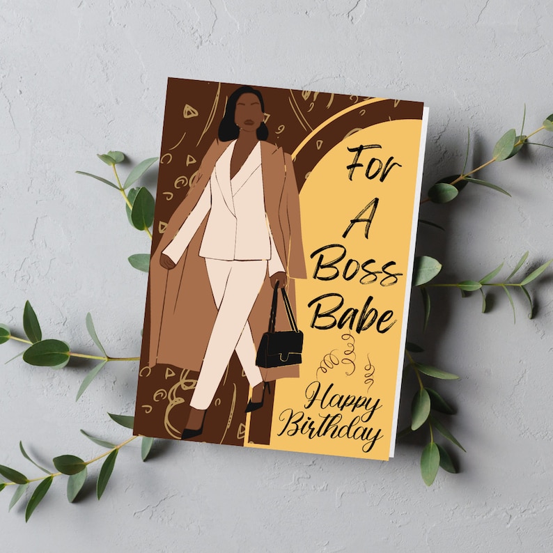 Boss Babe Birthday Card - Etsy