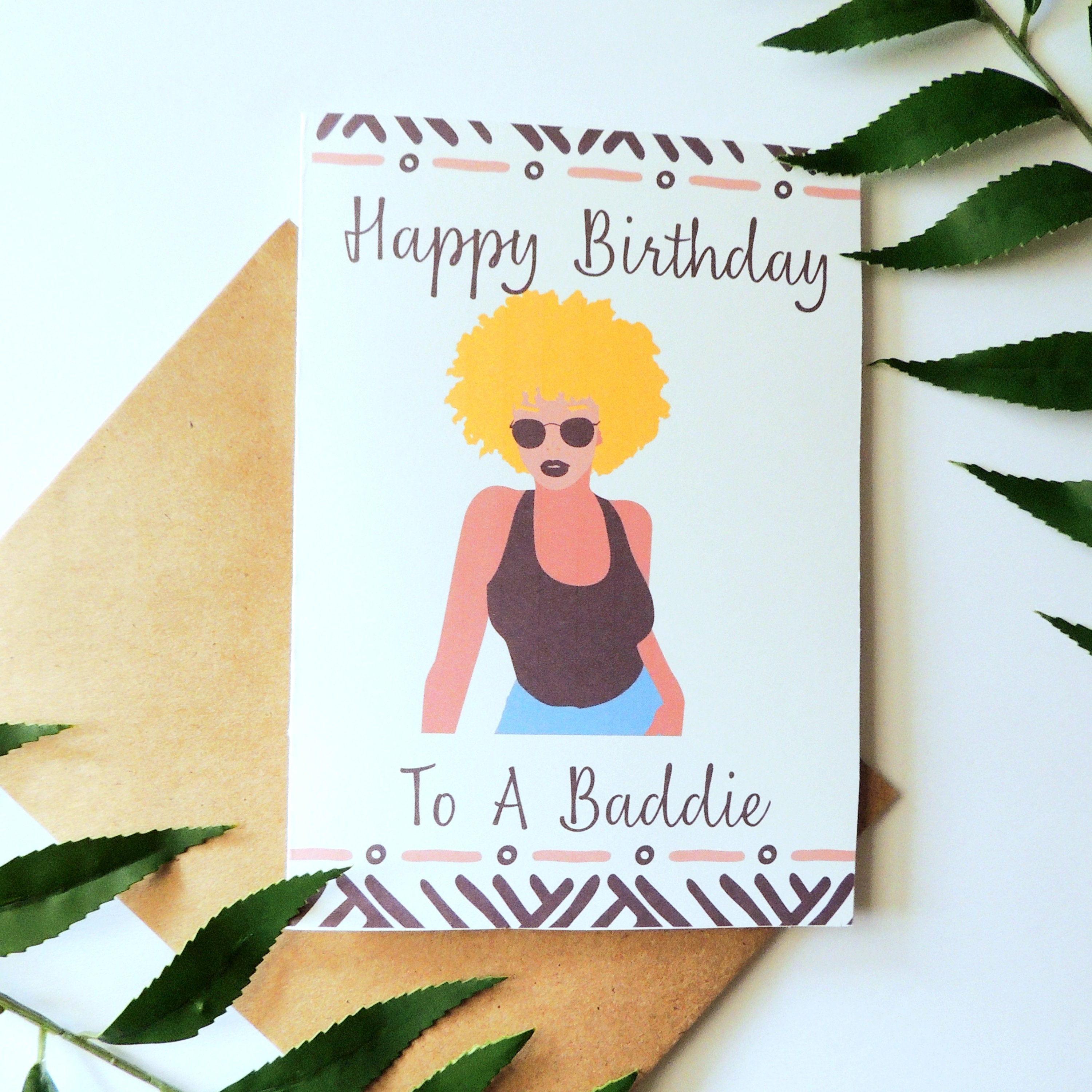 Baddie Birthday Card - Etsy