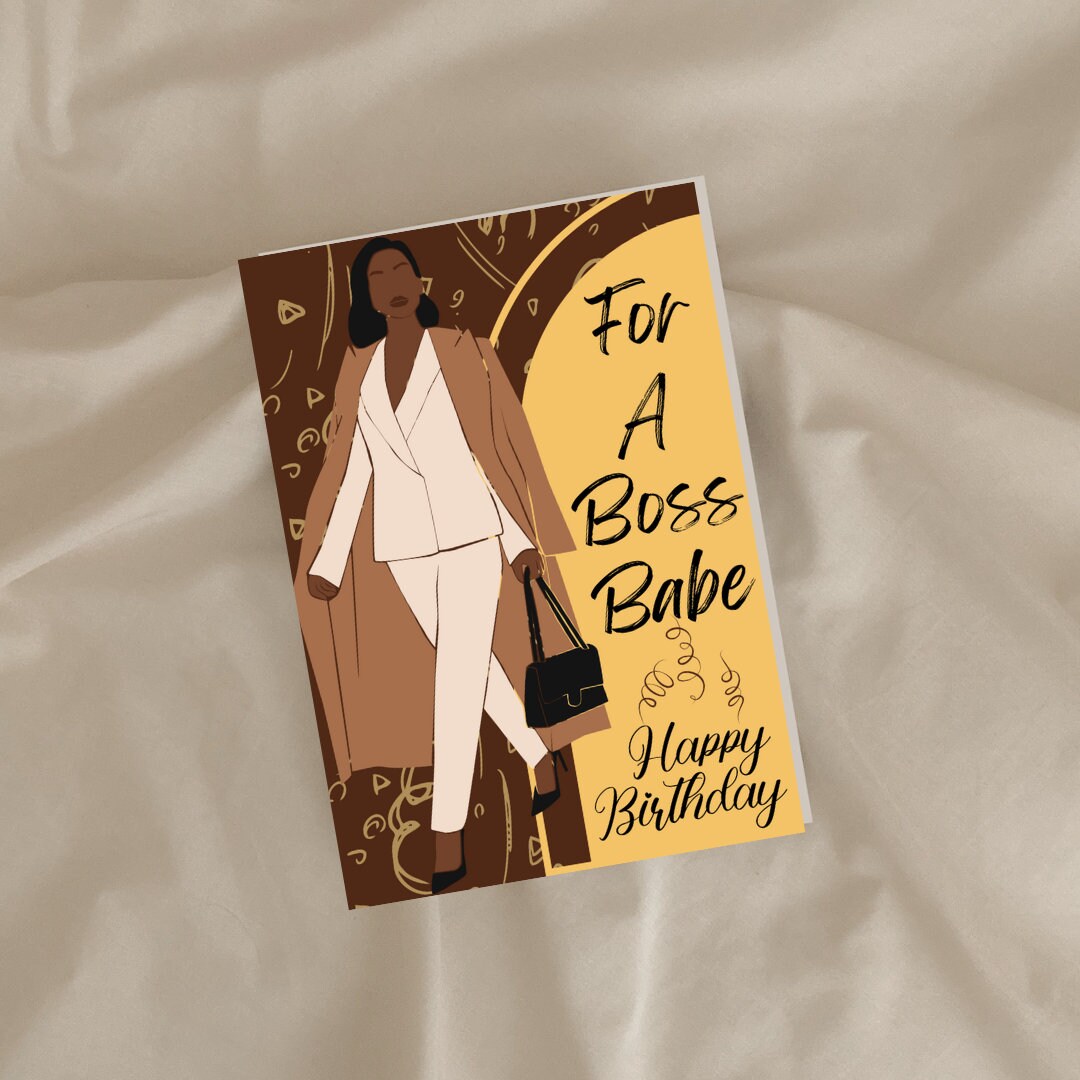 Boss Babe Birthday Card - Etsy