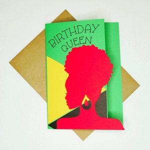 Pan African Birthday Queen Greeting Card - Etsy