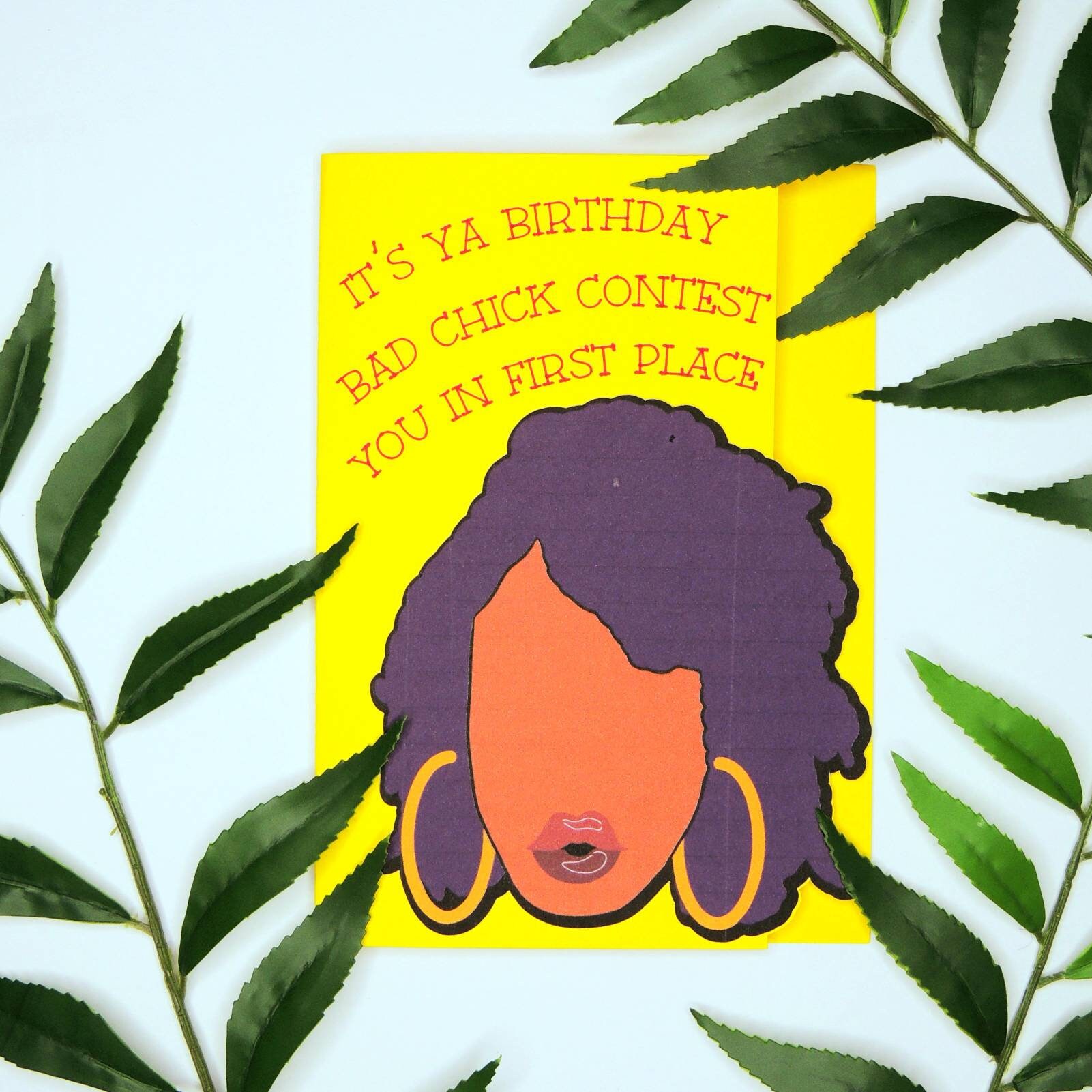 Bad Chick African American Birthday Card - Etsy