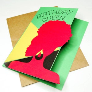 Pan African Birthday Queen Greeting Card - Etsy