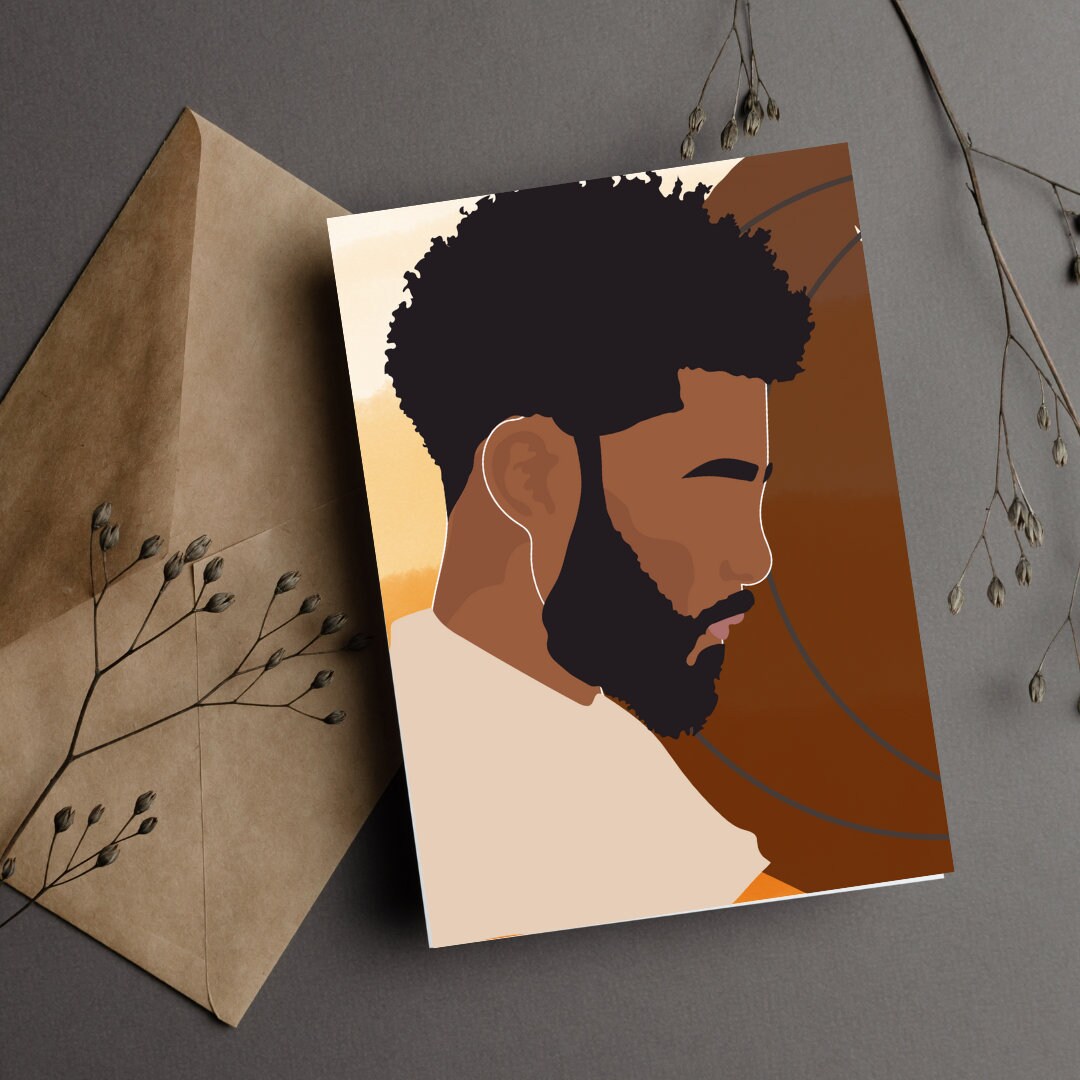 African American Man Male Greeting Card - Etsy