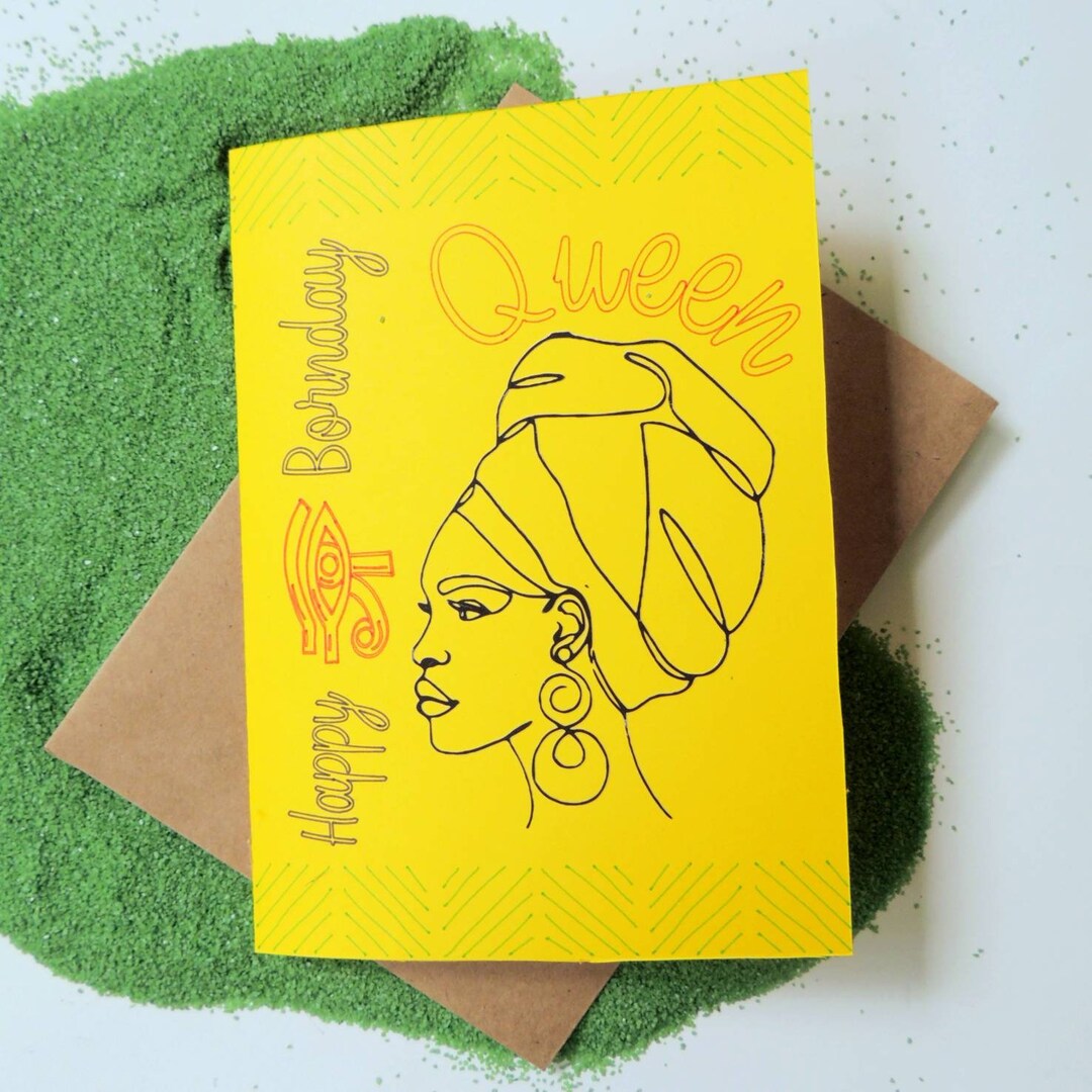 Afrocentric Birthday Card - Etsy