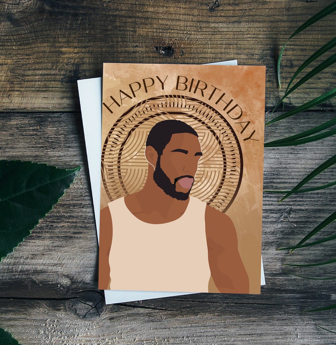 Neutral Brown Black Man Birthday Card - Etsy