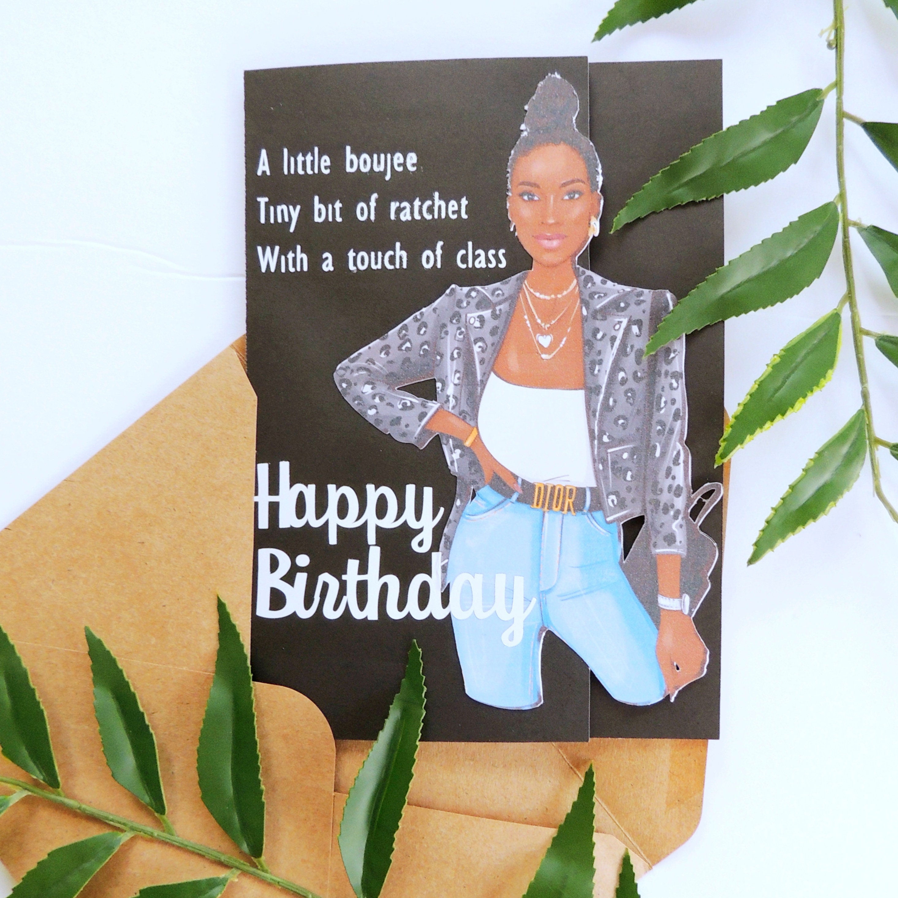 Boujee Birthday Card - Etsy