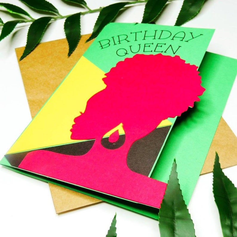 Pan African Birthday Queen Greeting Card - Etsy
