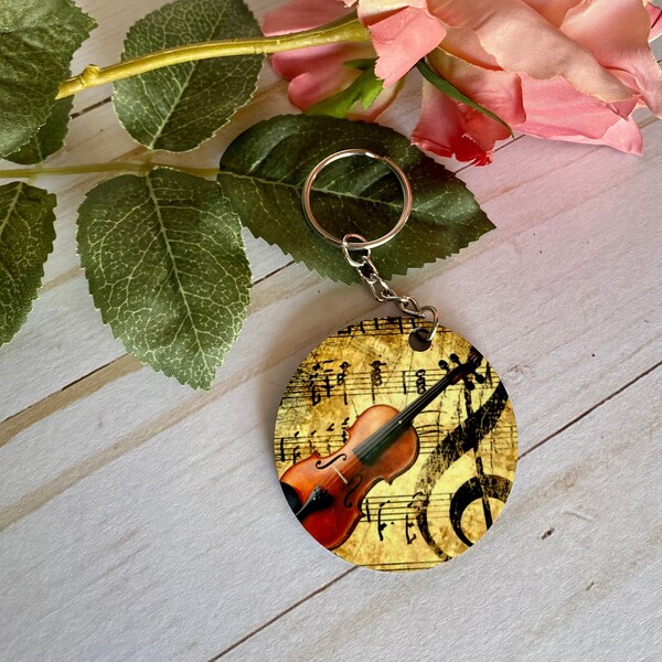 Violin Keychain - Etsy