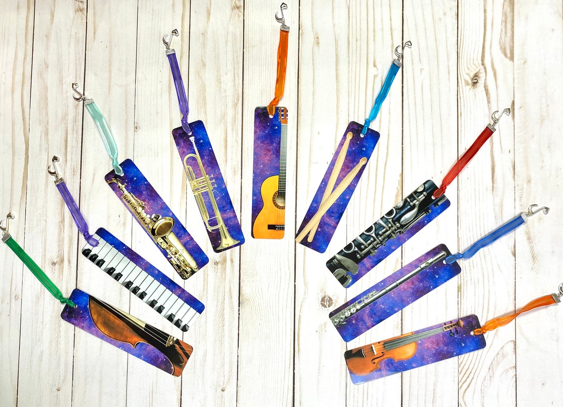 Metal Piano Bookmark With Purple Galaxy Design, Graduation, Gift for ...