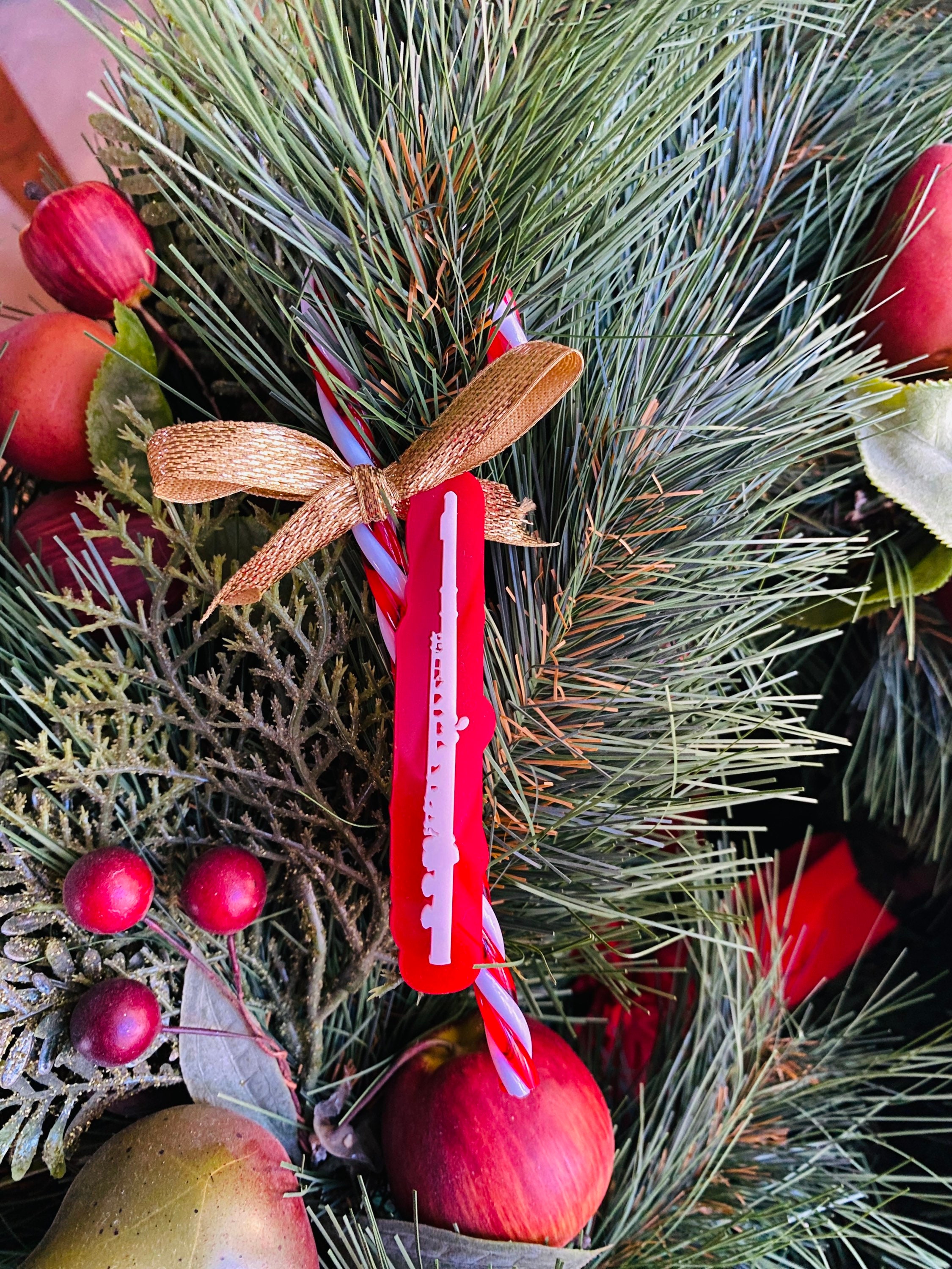 Trombone Candy Cane Ornament, Christmas Tree Decoration, Music Holiday ...