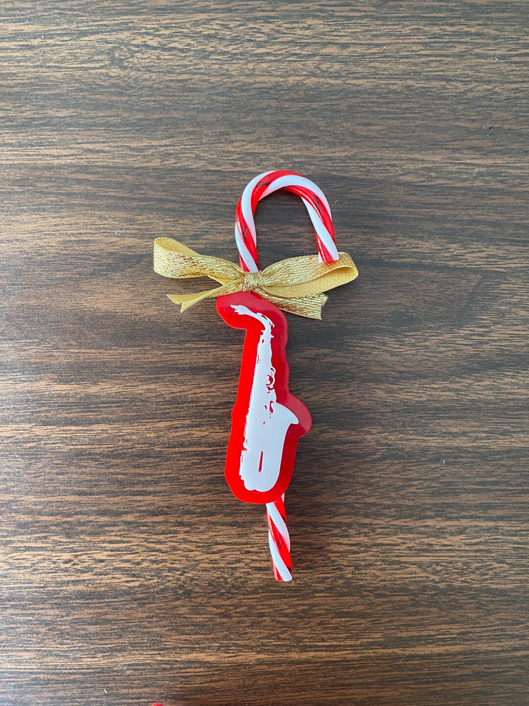 Alto Sax Candy Cane Ornament, Christmas Tree Decoration, Music Holiday ...