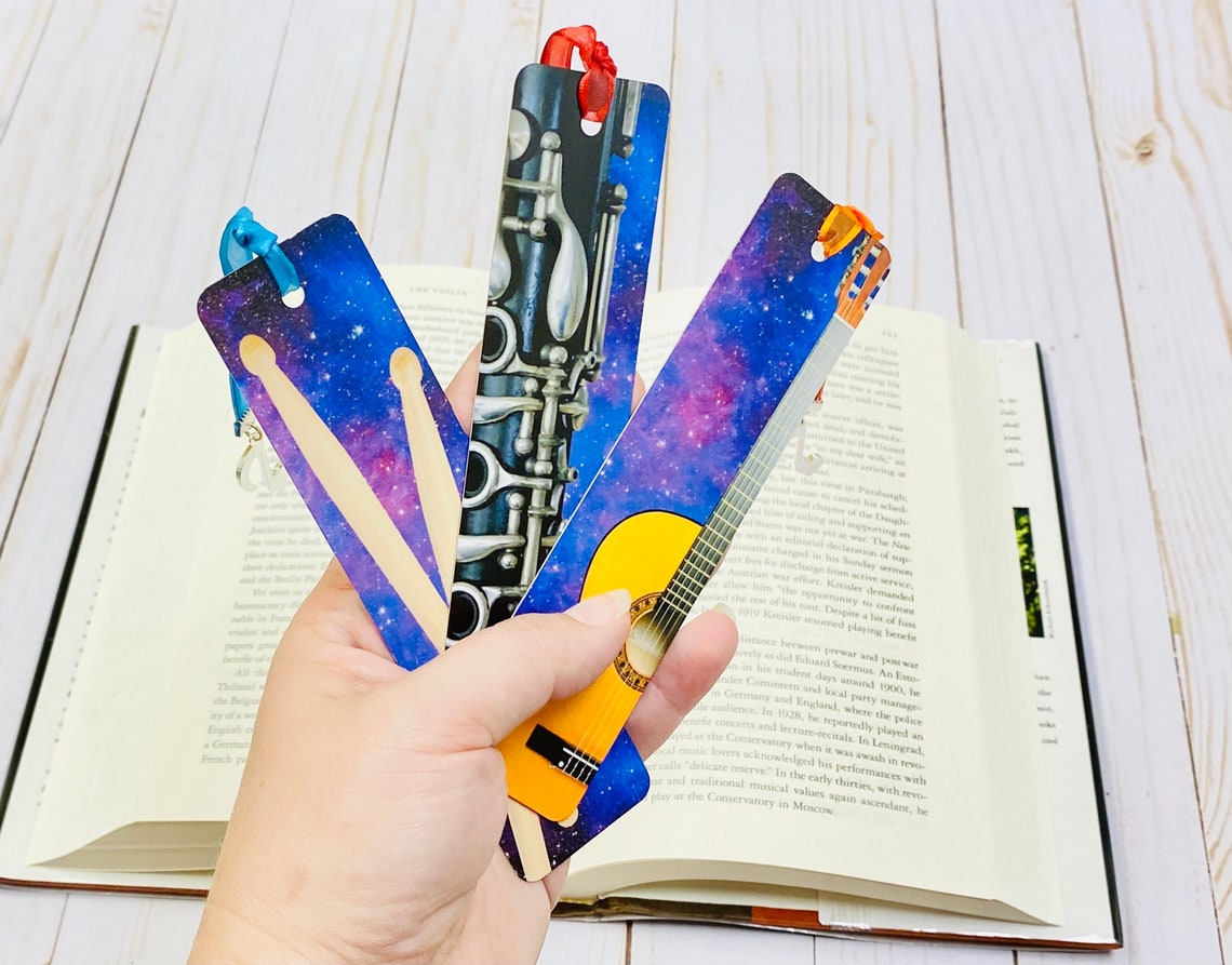 Metal Piano Bookmark With Purple Galaxy Design, Graduation, Gift for ...