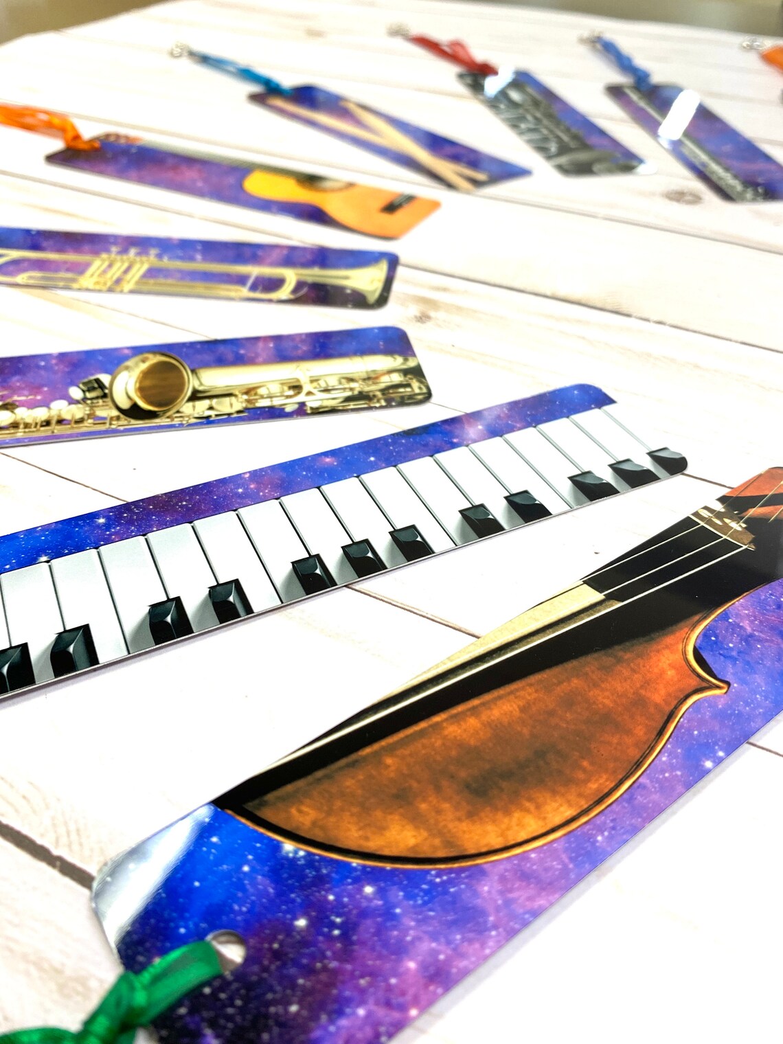 Metal Piano Bookmark With Purple Galaxy Design, Graduation, Gift for ...
