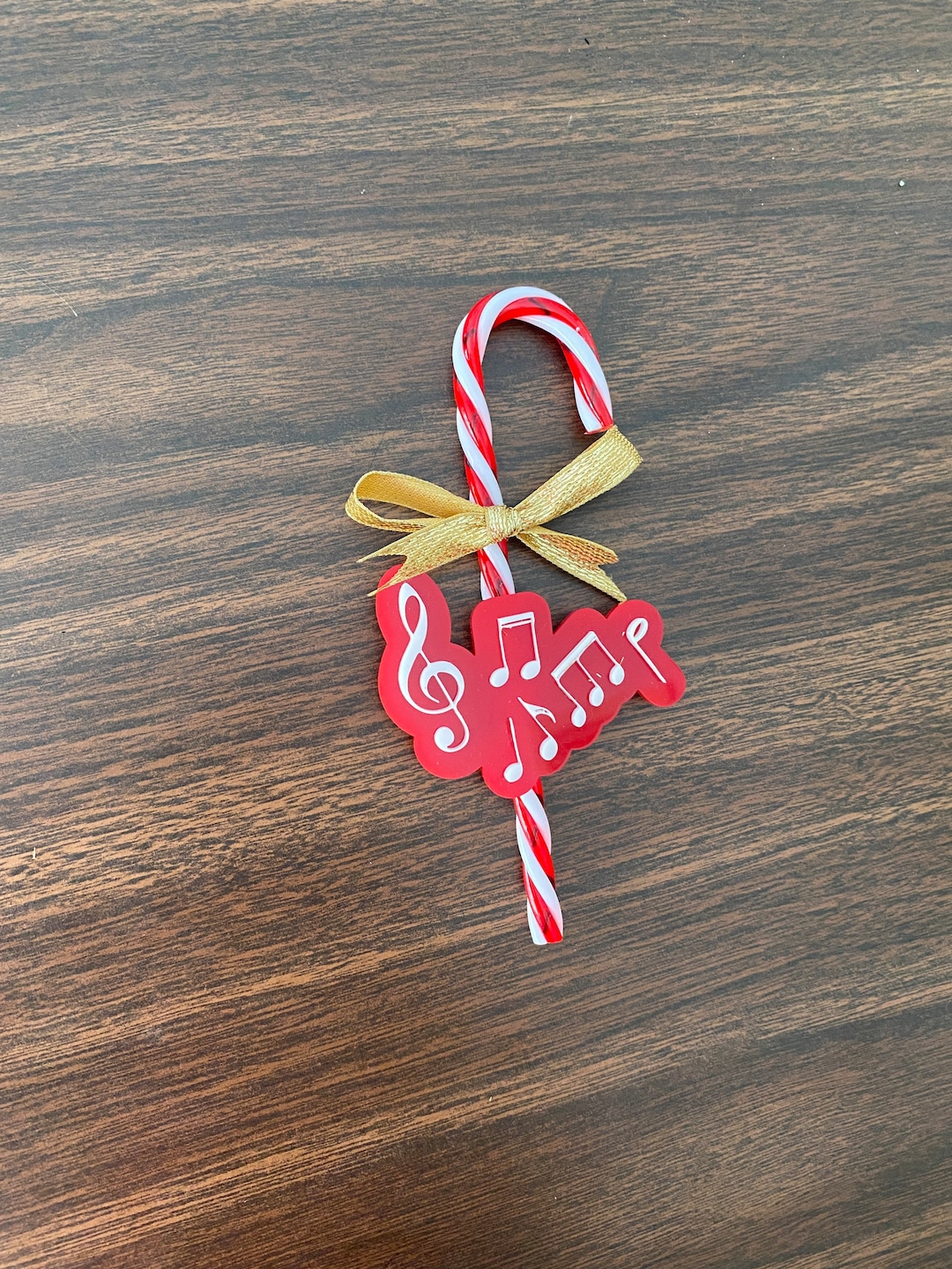 Music Note Candy Cane Ornament, Christmas Tree Decoration, Music ...