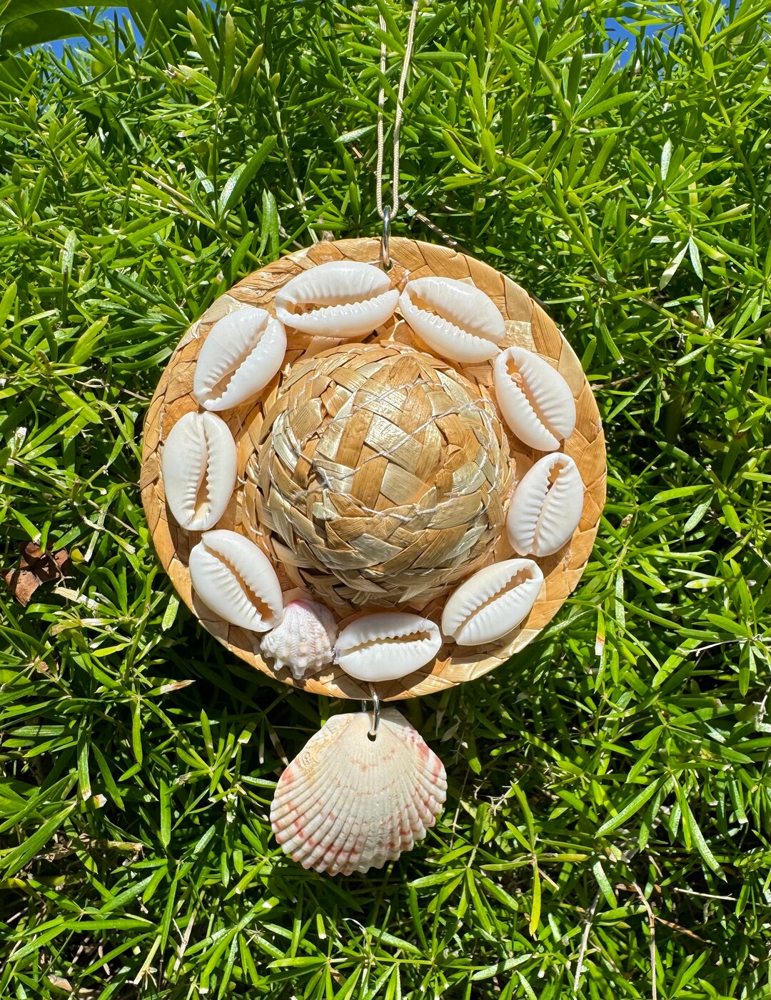 Cowrie Shell Hat Coastal Rear View Mirror Car Accessory Coastal Car ...