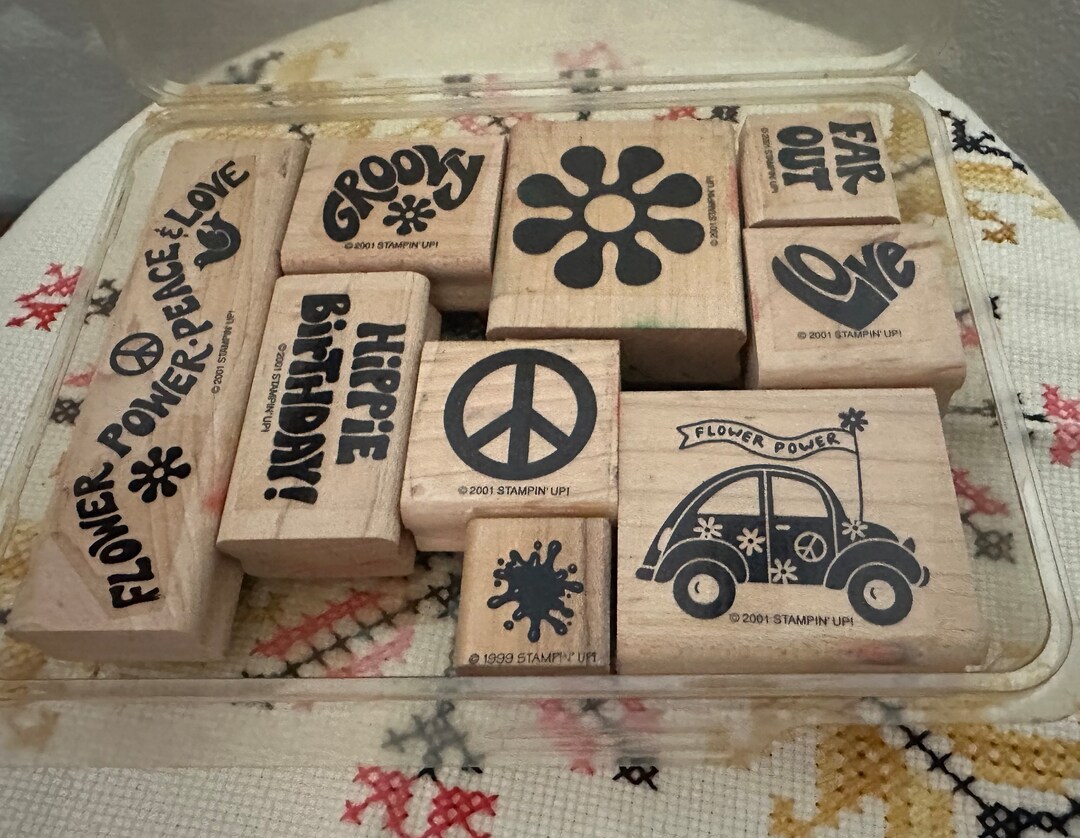 Stampin up Groovy Hippie Stamp Set 9 1997 - Etsy