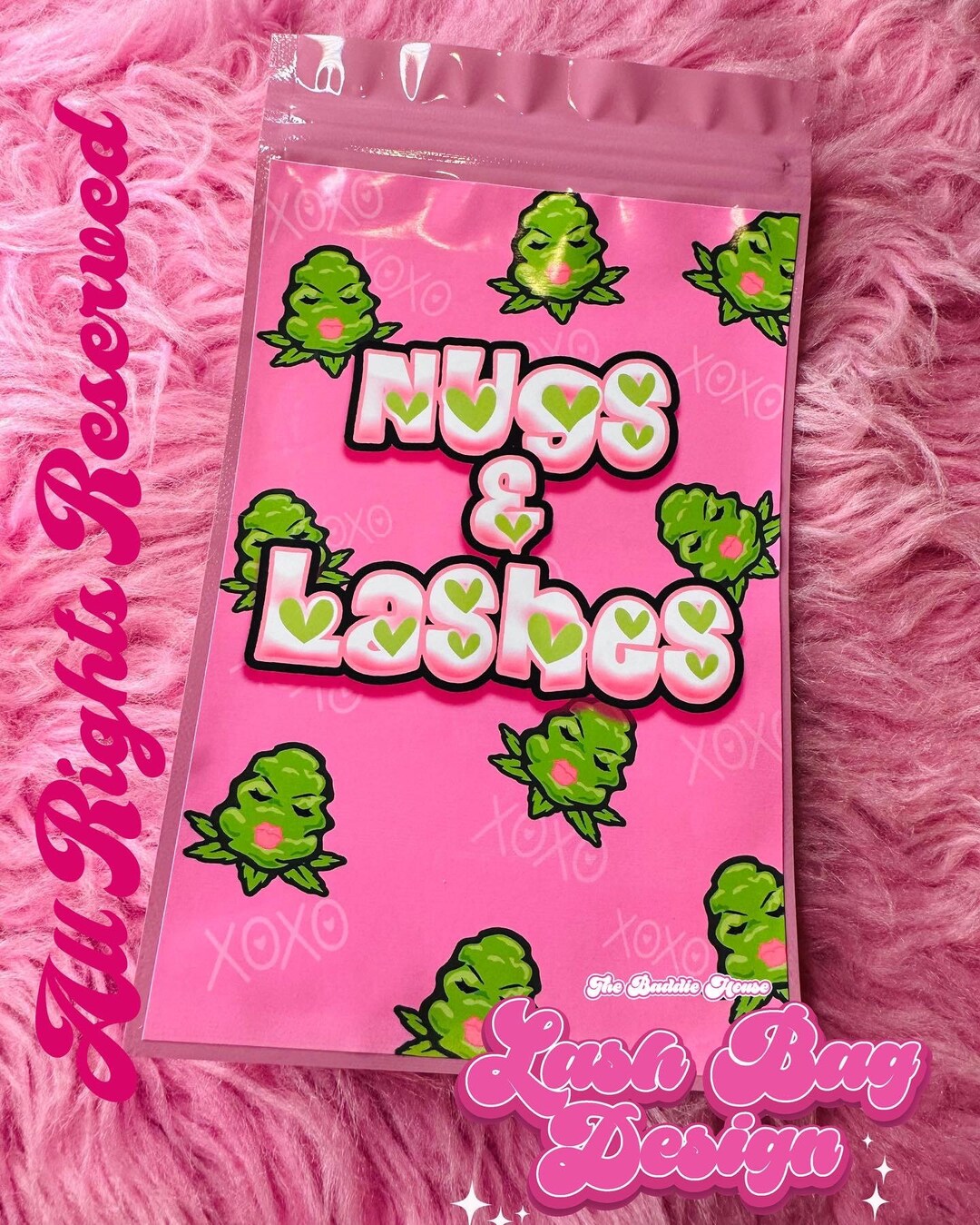 Valentines Day Custom Eyelash Storage Bags for Lash Line-mylar Bags ...