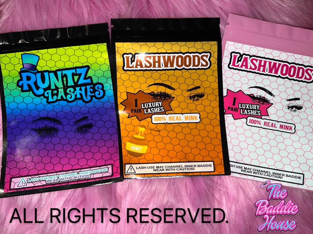 Custom Eyelash Storage Bags for Lash Line-mylar Bags-eyelash Bags-lash ...