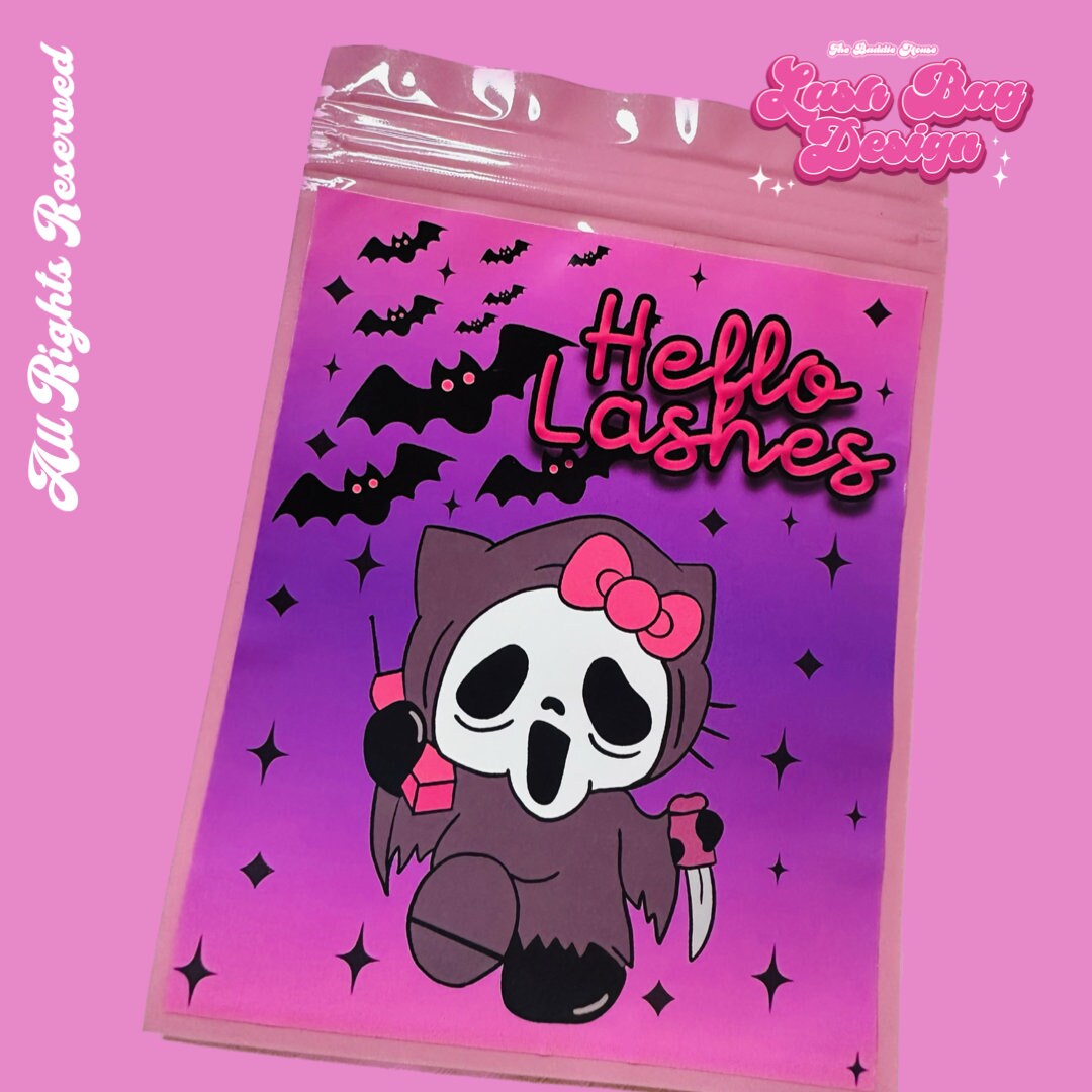 Halloween Hello Kitty SPOOKY Ghostface Scream Custom Eyelash Storage ...