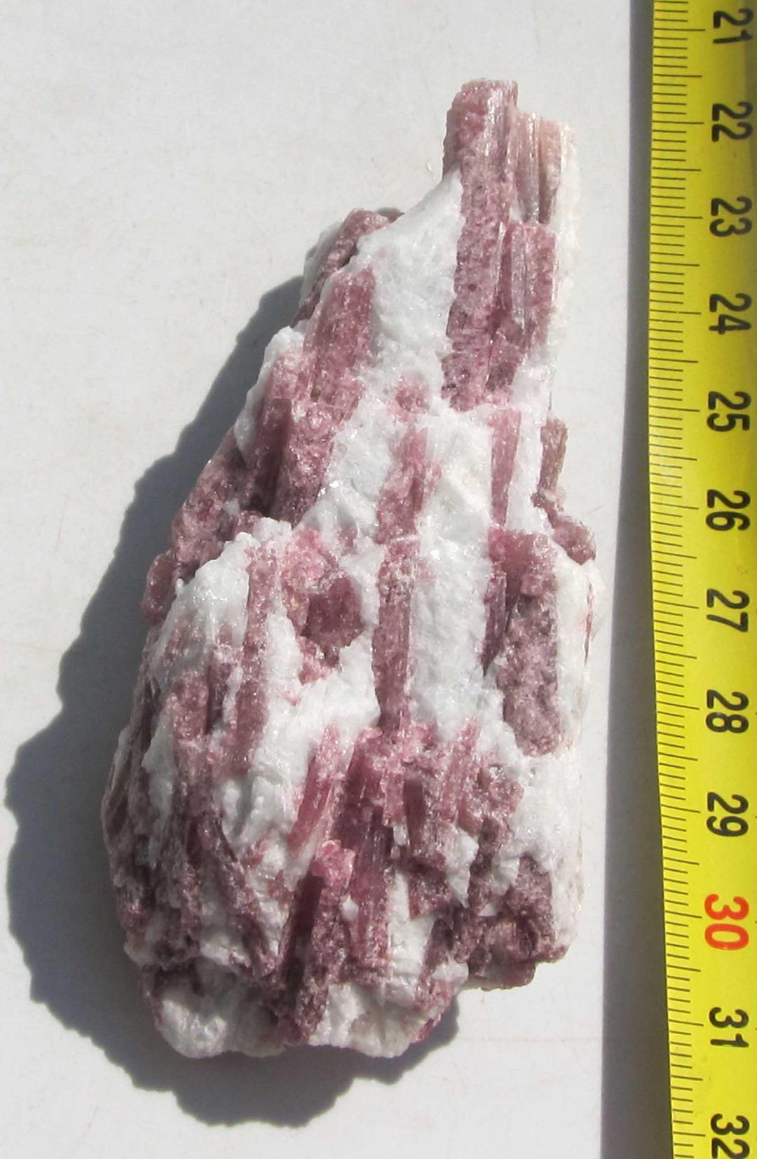 Red Tourmaline in Quartz, Rubellite Rough Stone Mineral 94 G. - Etsy