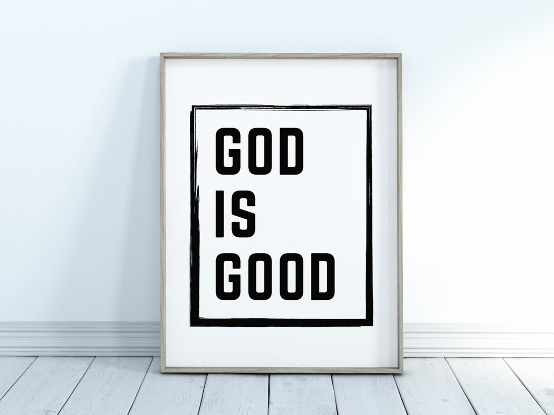 God is Good, Wall Art Printable, Christian Wall Art, Christmas Gift ...