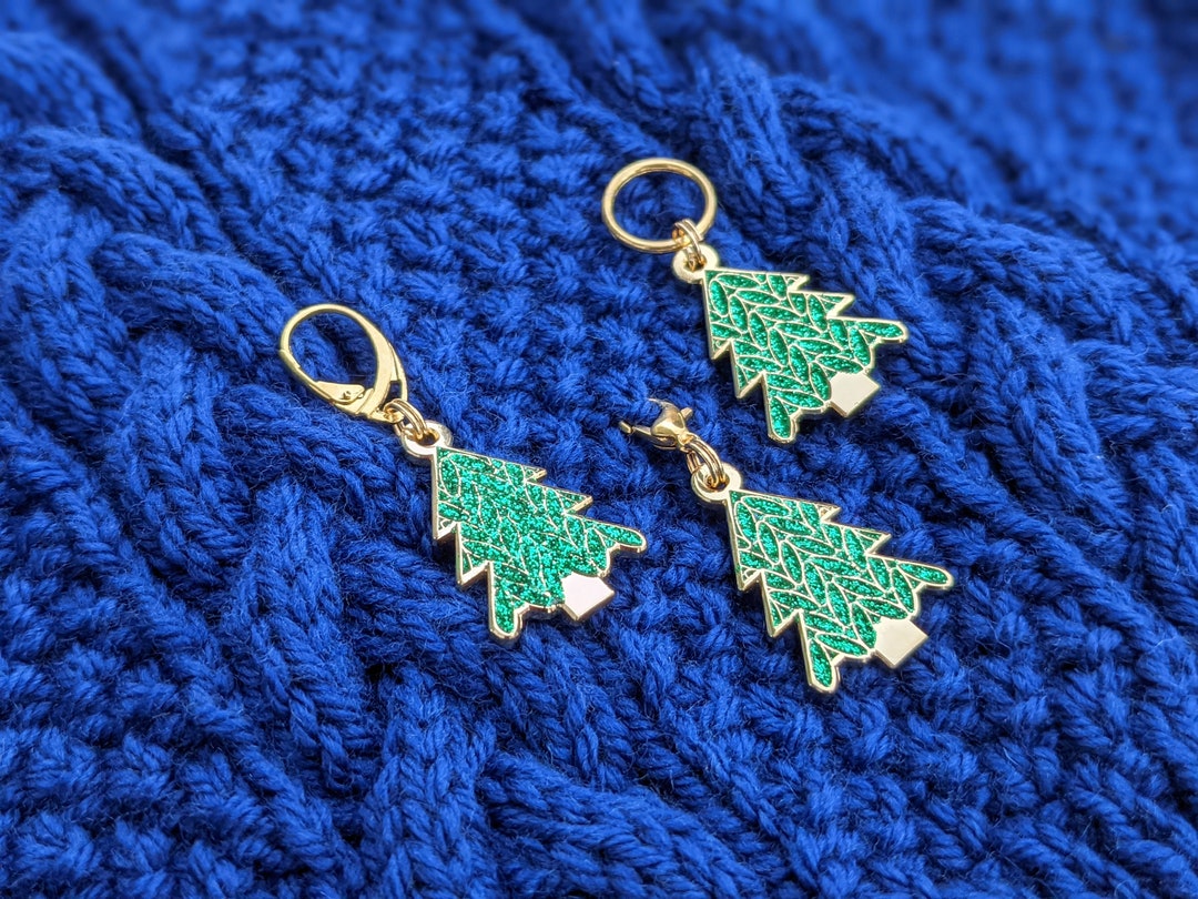 Evergreen Tree Stitch Marker: Christmas Knitting Crochet Progress ...
