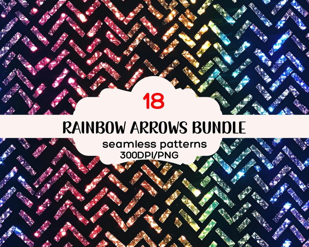 Rainbow Arrows Seamless Background Patterns, Rainbow Arrow Seamless ...
