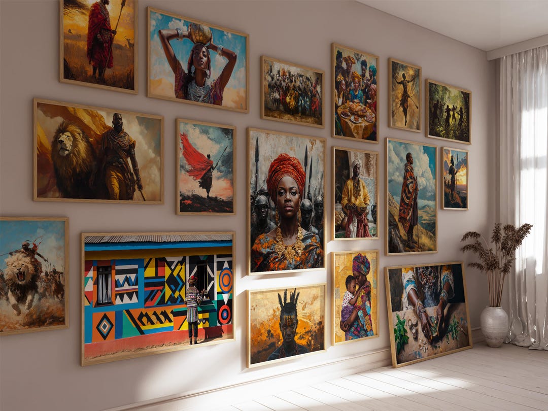 African Wall Art Bundle, Set of 100, African Culture Wall Art, African ...
