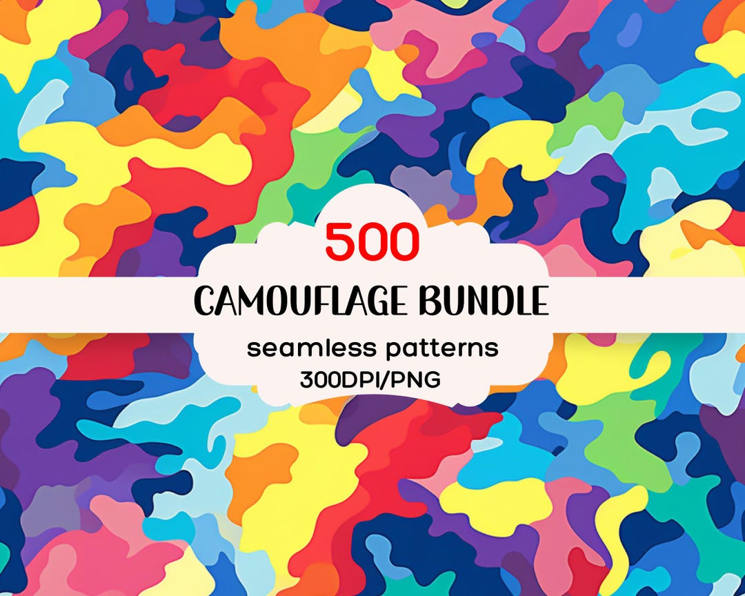 Camouflage 500+ Seamless Pattern Bundle, Camouflage Repeating Pattern ...