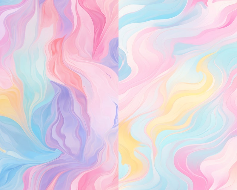 Pastel Rainbow Marble Seamless Pattern, Pastel Repeating Pattern, Rainbow Marble Seamless ...