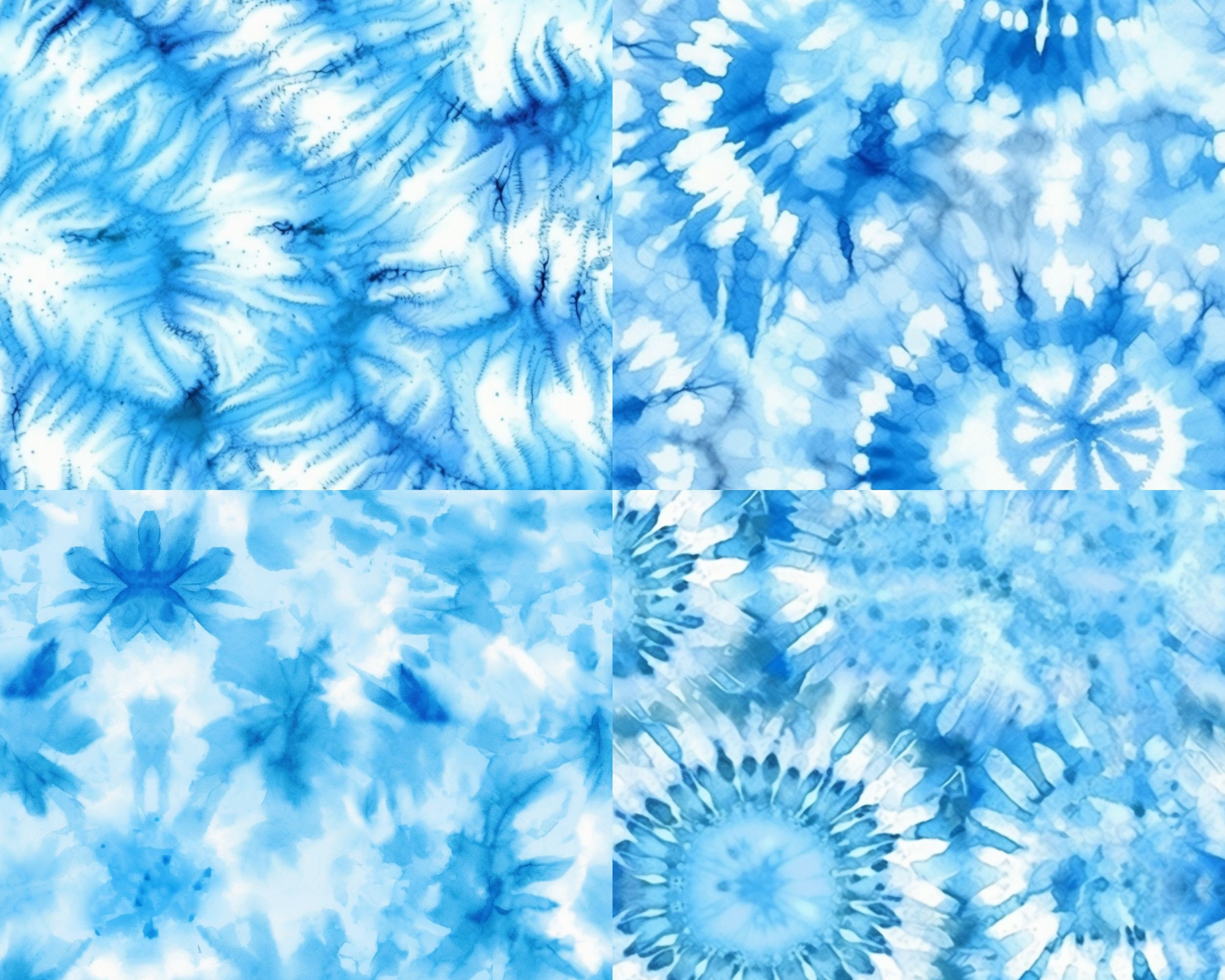 Sky Blue Tie Dye Seamless Pattern, Luxurious Sky Blue Tie Dye Repeating ...