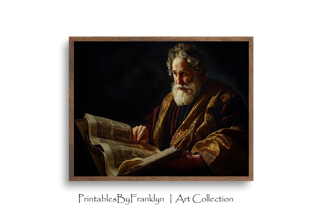 Ezra the Faithful Scribe - Rebuilder of the Temple Wall Art, Bible ...