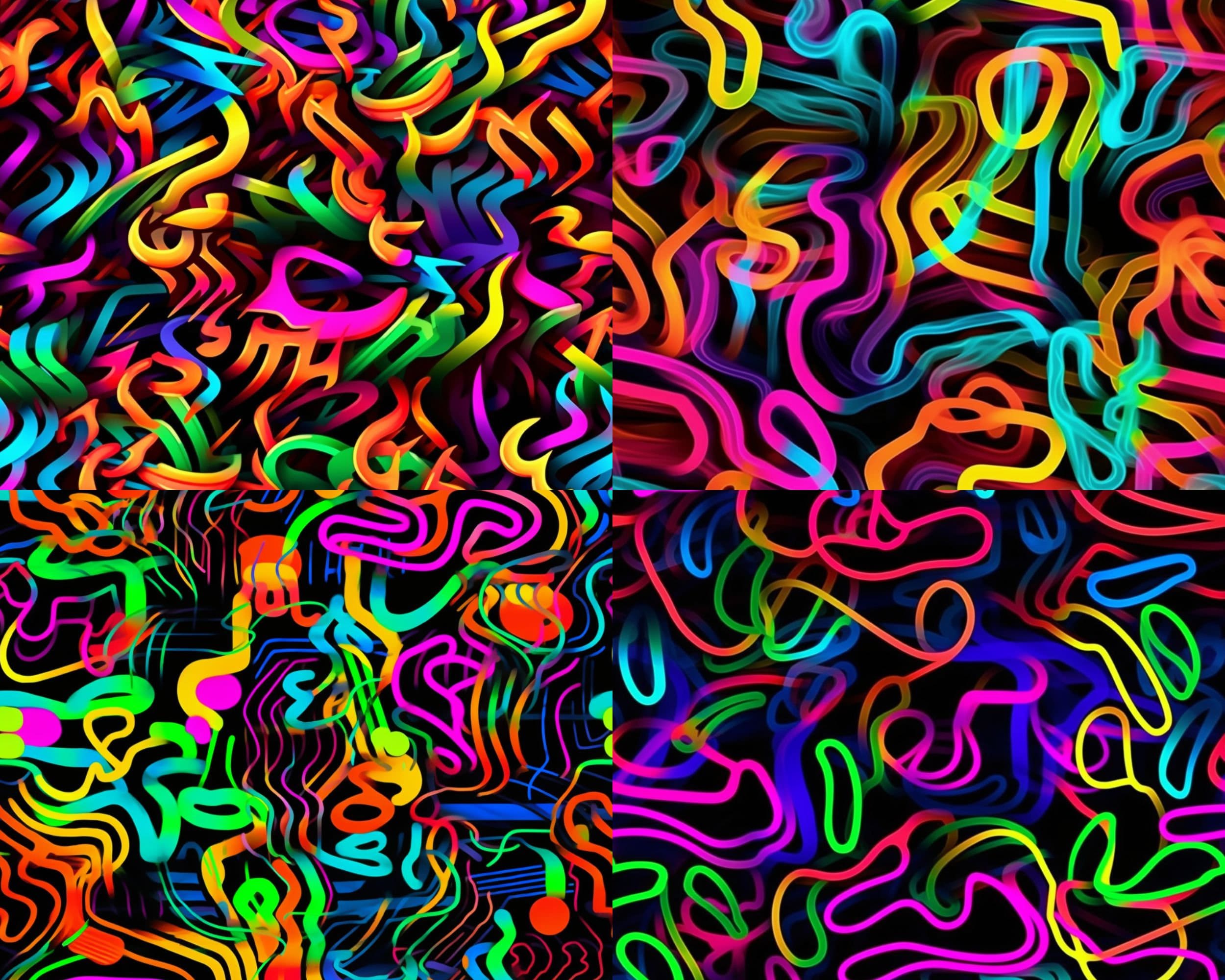 Neon Graffiti Seamless Pattern, Neon Graffiti Repeating Pattern, Neon ...