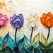 Textural Floral Wall Art Bundle, Set of 100, Floral Wall Art Bundle ...