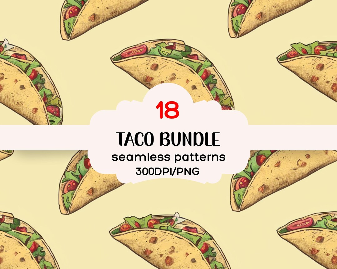 Taco Seamless Patterns Backgrounds, Taco Patterns, Backgrounds ...