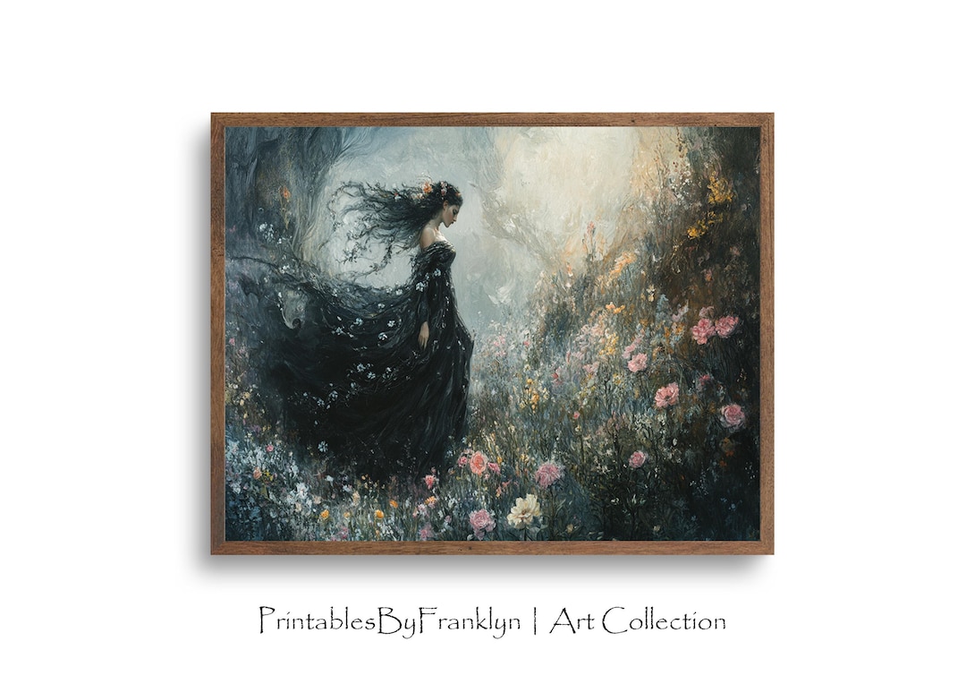 Persephone in a Dual Underworld and Spring Scene Wall Art, Greek ...