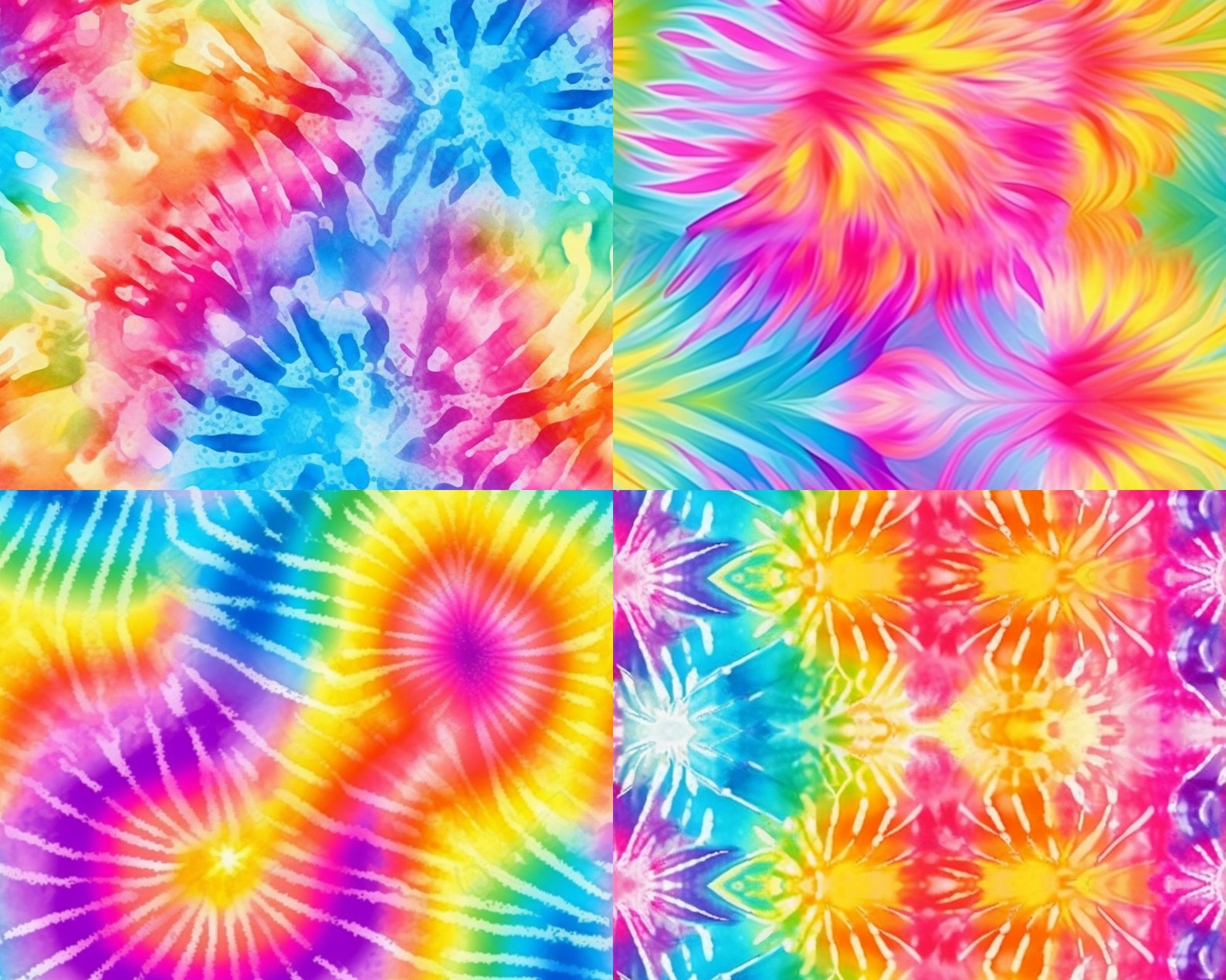 Rainbow Tie Dye Seamless Pattern, Luxurious Rainbow Tie Dye Repeating ...