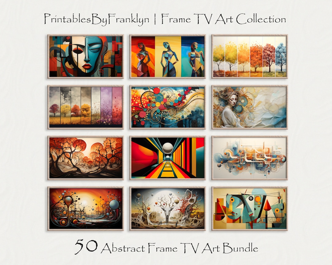 Abstract Samsung Frame TV Art, Set of 50 Frame TV Art, Vibrant Frame Tv ...