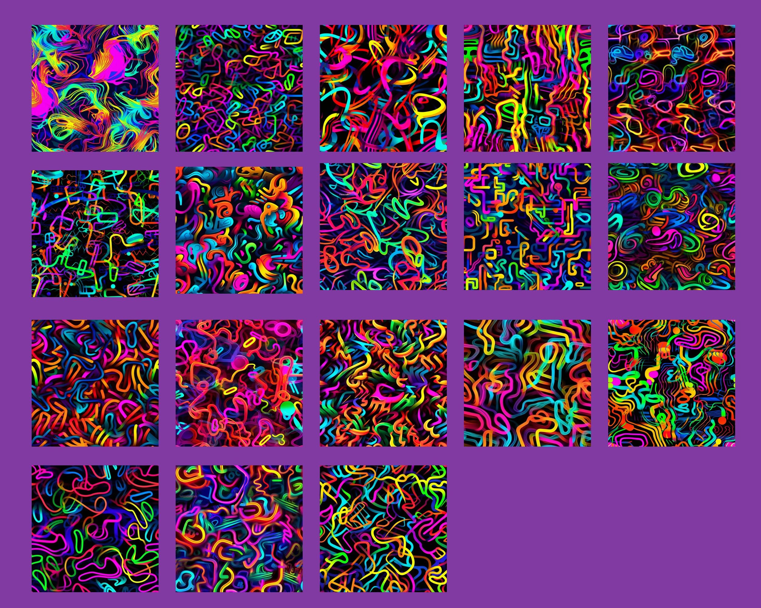 Neon Graffiti Seamless Pattern, Neon Graffiti Repeating Pattern, Neon ...